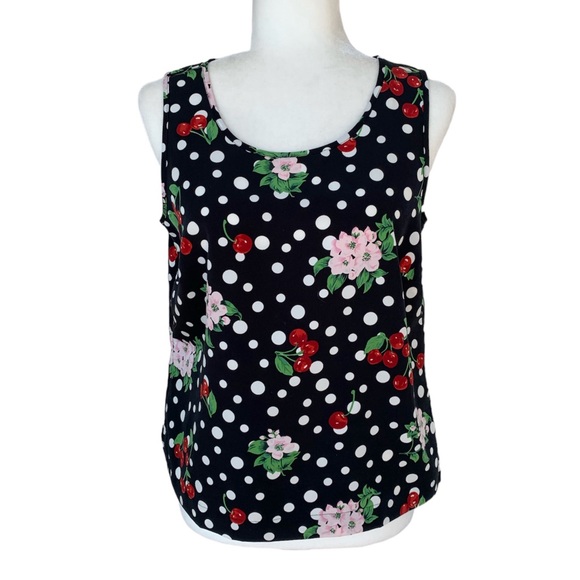 Brownstone Studio Petites | Tops | Vintage Polka Dot Cherry Print Tank ...